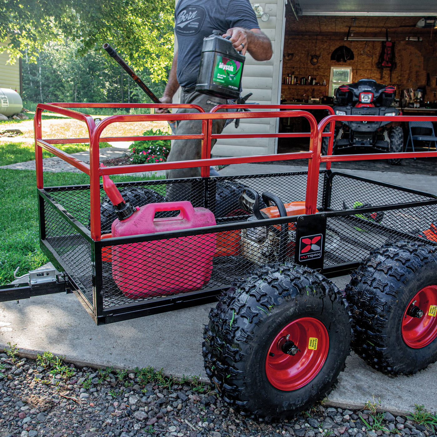 YUTRAX X4 Trailer, Heavy-Duty ATV Trailer, 1250 lb. Load Capacity ...