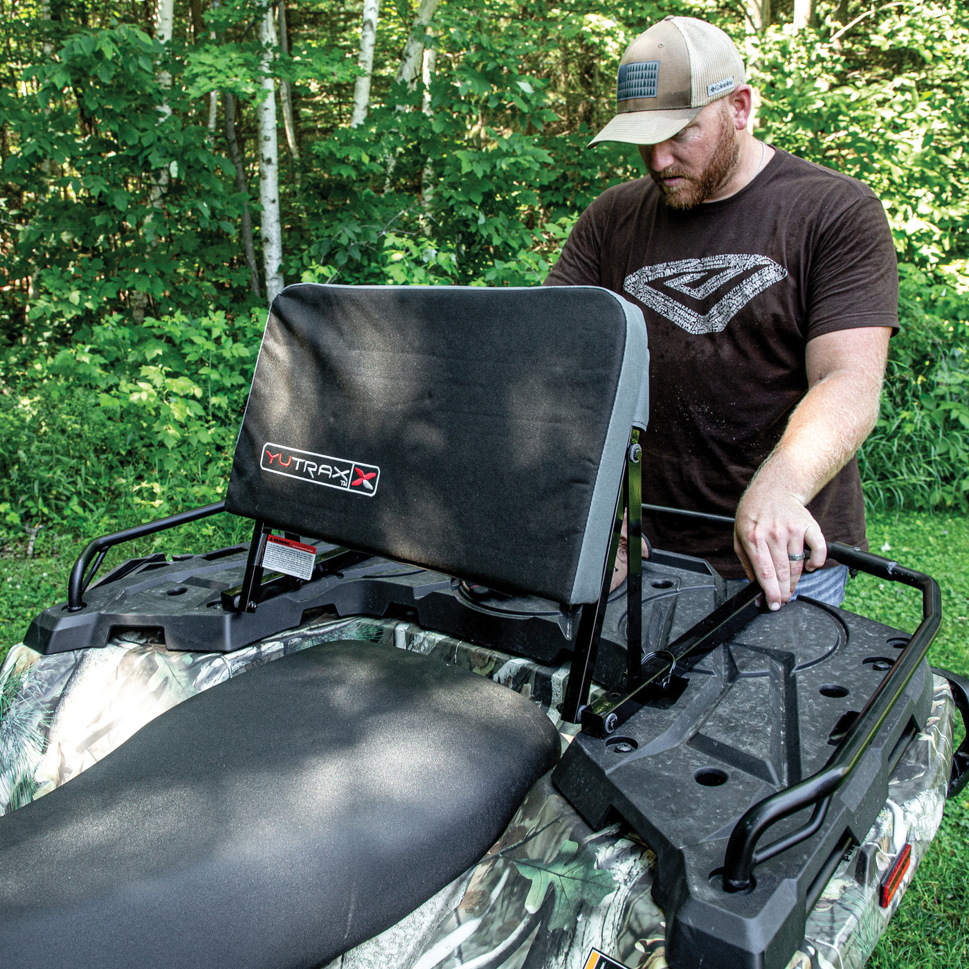 YUTRAX Universal Mount ATV Backrest, Heavy-Duty Steel Seat Frame ...
