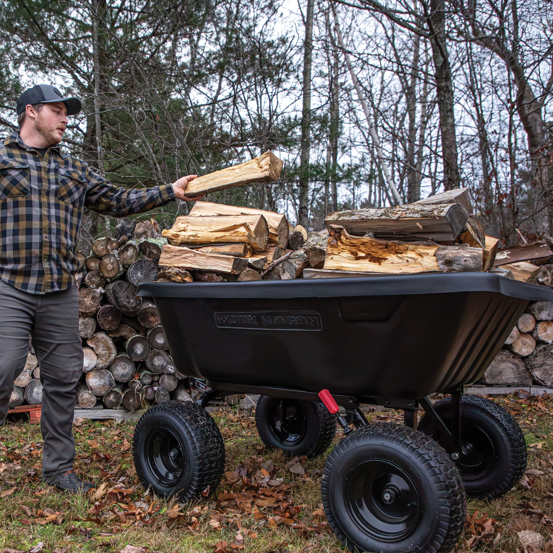 YUTRAX® Work Wagon™ 16 cu. ft. Towable Poly Cart